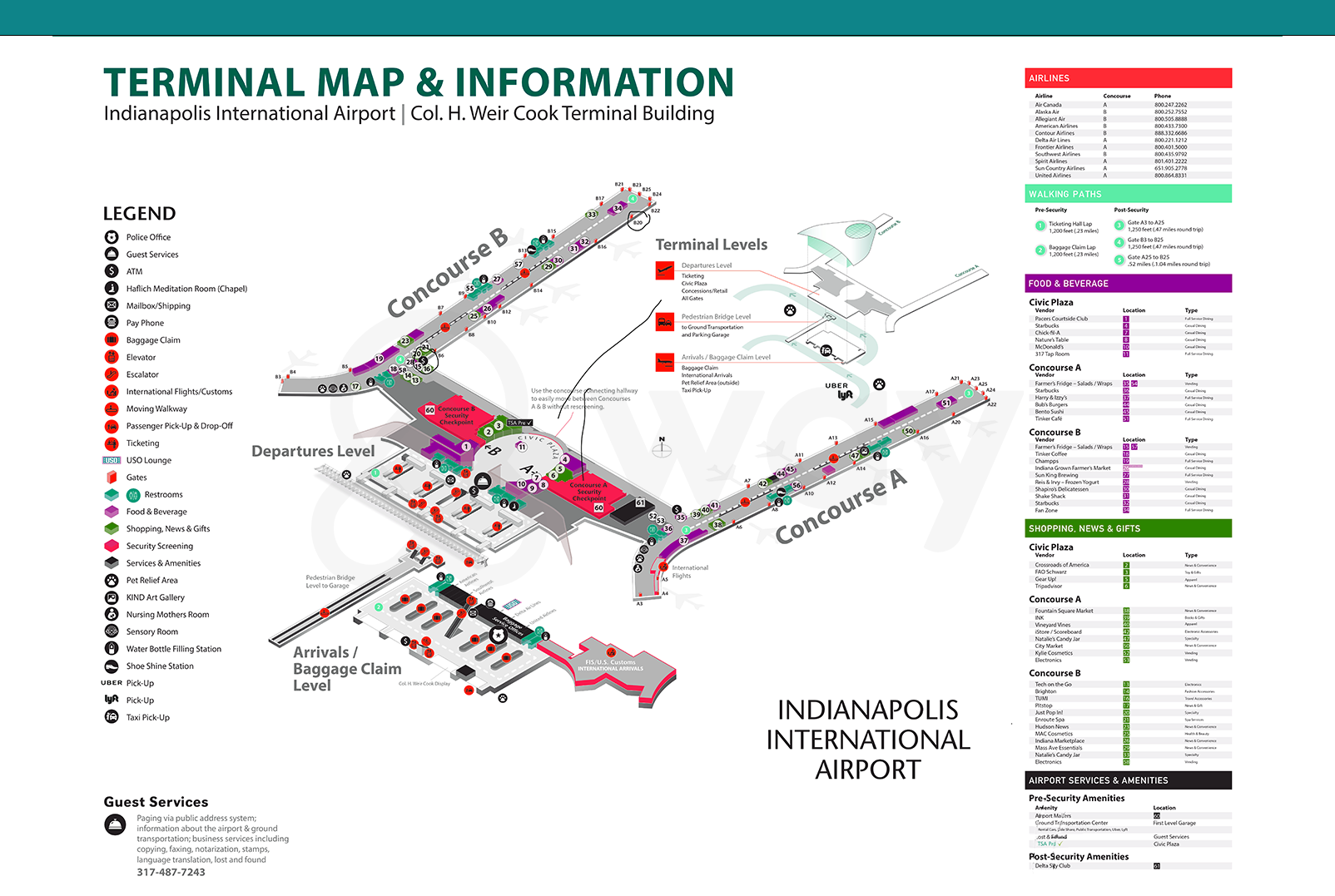 Indianapolis International Airport Map IND Airport Map Indianapolis International Airport Map IND Airport Map